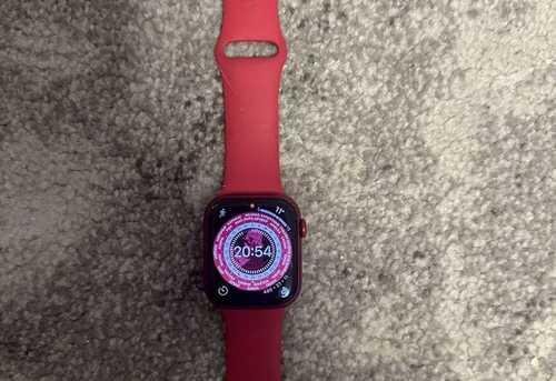 Часы apple watch 7 45 mm red