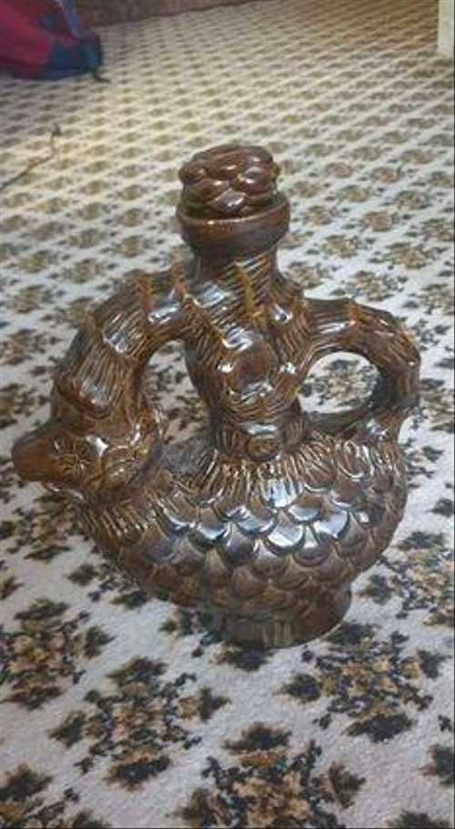 Керамический кувшин-бутылка советских времён