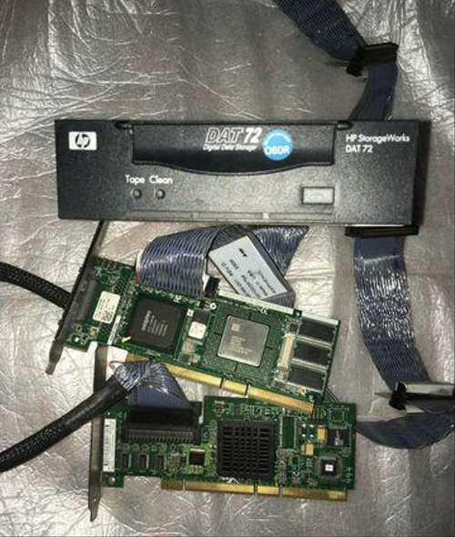 Стример HP DAT 72 и Контроллер PCI-X 64 scsi raid