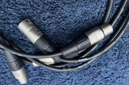 Кабель микрофонный cordial rean xlr 2x1.5м