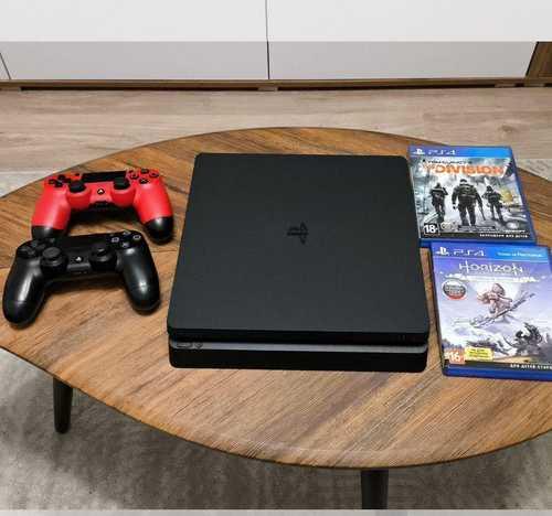 Sony playstation 4 slim 1tb 2 геймпада