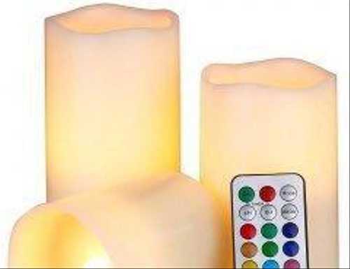 Комплект восковых led-свечей. Светодиодные свечи
