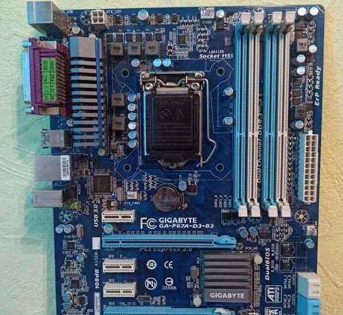 Материнская плата gigabyte ga-p67-d3-b3, s1155