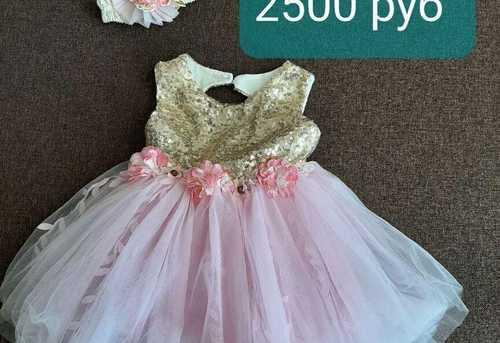 Праздничное платье для девочки 74 на 1 годик