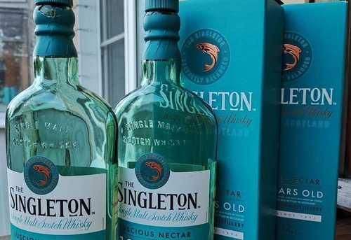Пустые бутылки с коробками из под Виски Singleton