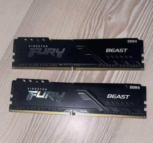 Оперативная память ddr4 16gb kingston fury 2x8