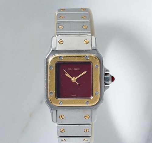 Cartier Santos Caree Burgundy 0902