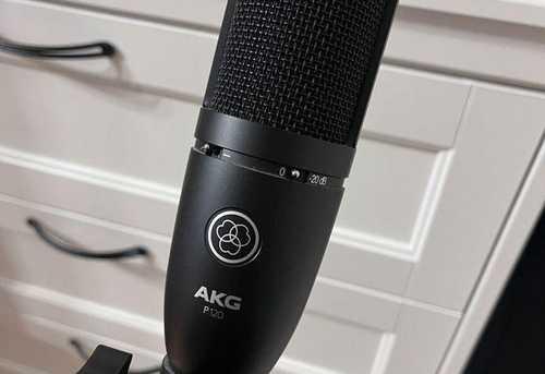 Студийный микрофон akg p120 + focusrite + штатив