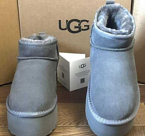 Ugg ultra mini platform 5 см grey