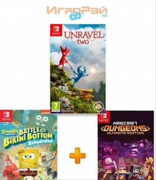 Игропак для Nintendo Switch: Unravel Two + Sponge
