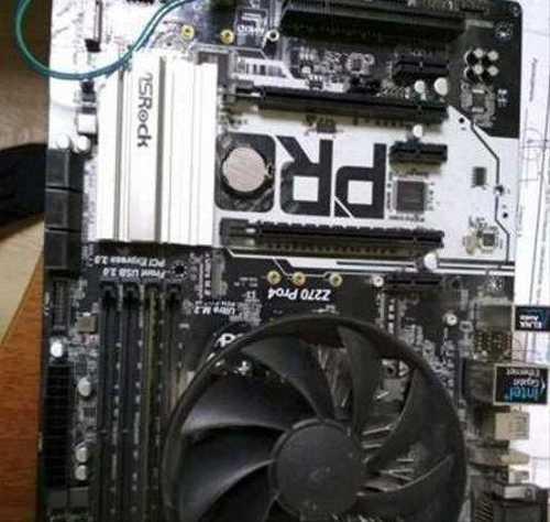 Asrock z270 Pro4+g4560+8Gb+кулер