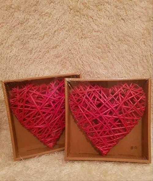 Сердце IKEA декор из ротанга