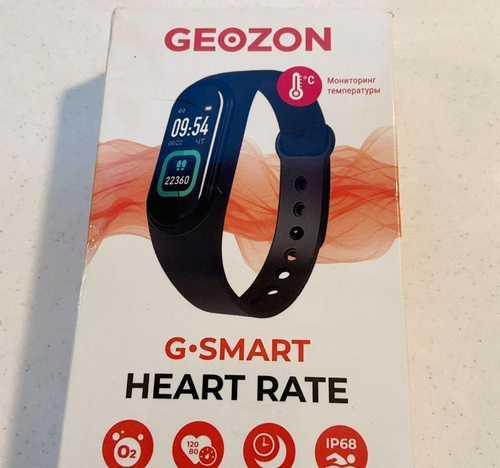 Фитнес браслет Geozon Heart Rate, новый, черный