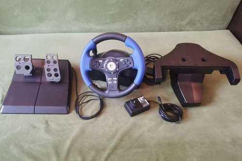 Игровой руль с педалями logitech driving force ex