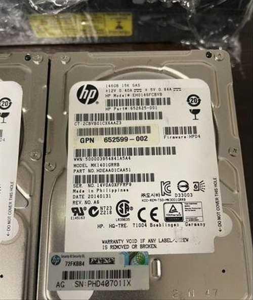 Жесткий диск HP 652625-001 146Gb SAS 2,5" HDD