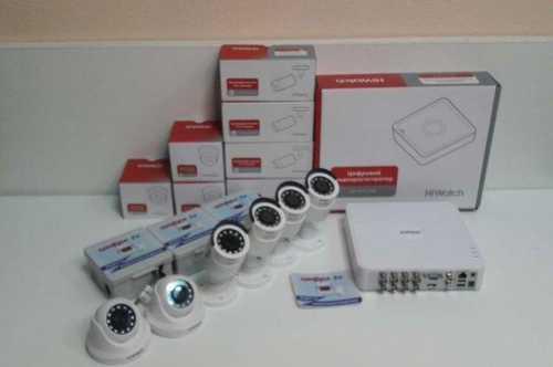 Комплект видеонаблюдения 2 mp HiWatch 6 камер