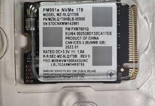 SSD Samsung PM991A 2230 1TB NVme