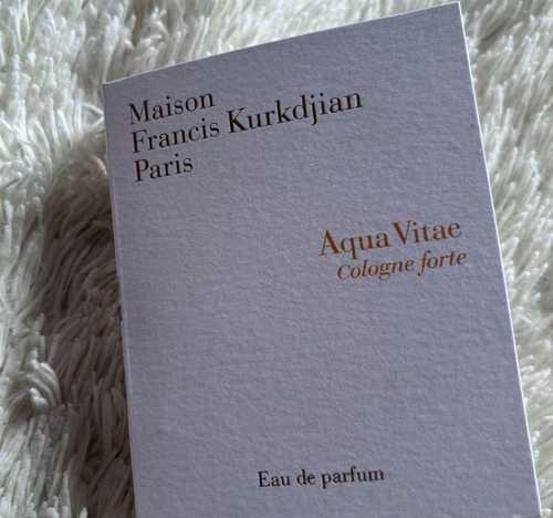 Aqua Vitae Cologne forte Maison Francis Kurkdjian