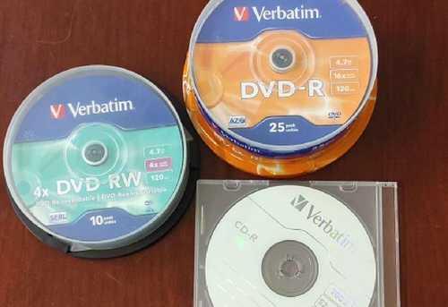 Болванки Verbatim CD-R, DVD-R, DVD-RW дисков