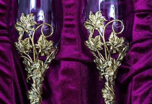 Подарочные бокалы «Лилия» для шампанского