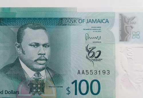 Ямайка 100 долларов 2022, о-ва Кука 3 доллара 2021