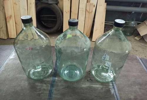 Бутыль стеклянная 20 и 10 литров