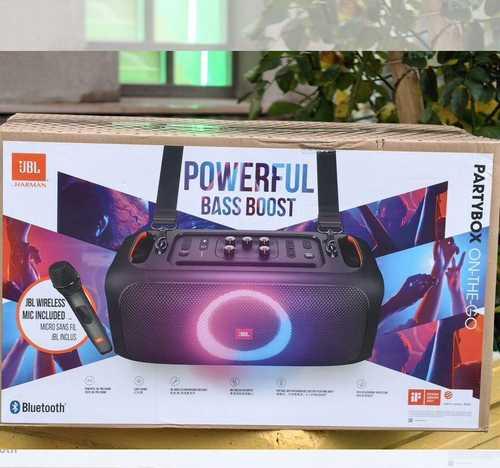 JBL Partybox On-the-go с Микрофоном.Доставлю
