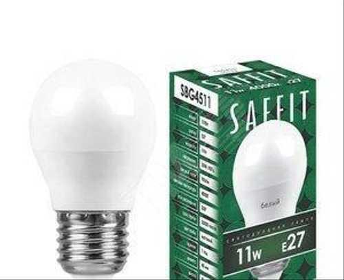 Лампа светодиодная LED 11вт Е27 белый матовый шар