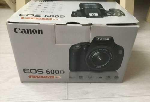 Фотоаппарат Canon EOS 600D зеркальный в упаковке