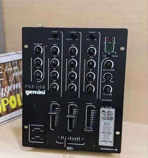 DJ микшерный пульт Gemini PS3-USB