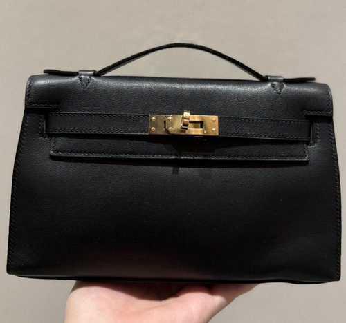 Hermes kelly pochette сумка