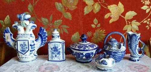 Гжель авторская, фигурки