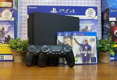 Sony PS4 Slim + 100 Игр + Второй Джойстик