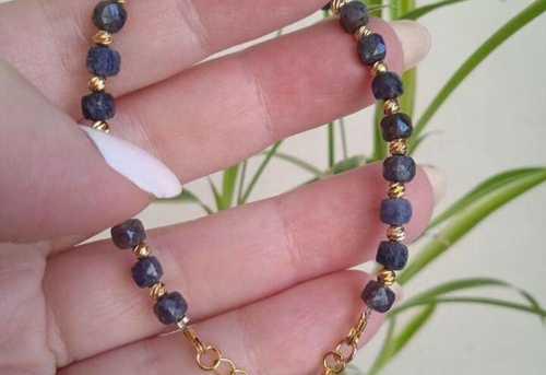 Браслет из природного сапфира