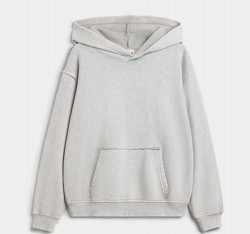 Худи garment DYE с потертостями 140 lime новый