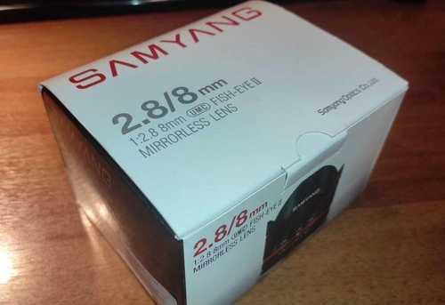 Объектив Samyang 8mm f2.8 для Samsung NX fisheye