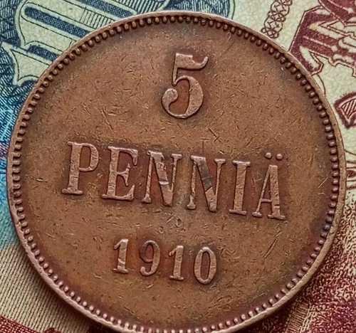5 пенни 1910 года. R-1