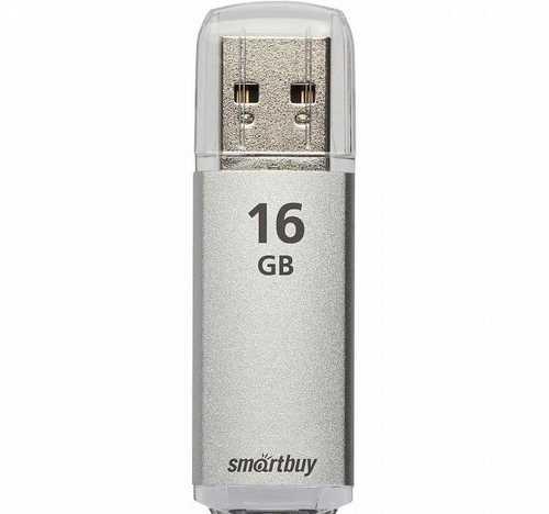 Флеш-накопитель Smartbuy V-Cut USB 2.0 16GB, серебряный