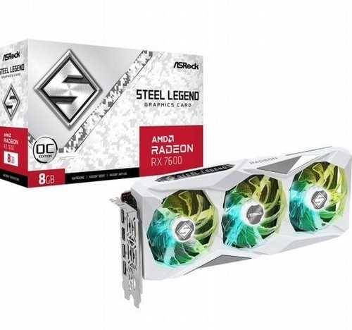 ASRock Radeon RX 7600 Steel Legend OC 8Gb (RX7600 SL 8GO) белая