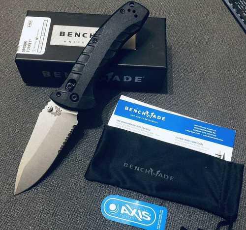 Нож Benchmade Turret black полусеррейтор