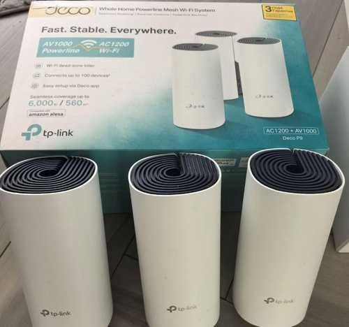 Mesh система роутер TP-link deco P9(3-pack)