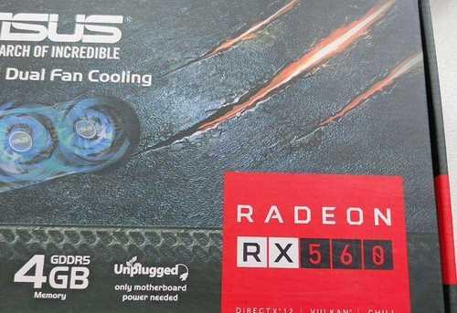 Видеокарта Asus Radeon 560 4gb
