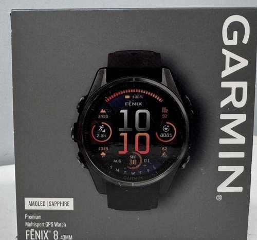 Garmin Fenix 8 43mm amoled Sapphire Carbon Gray DL