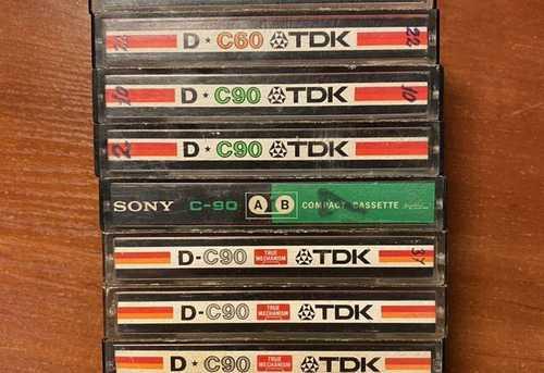 Аудиокассеты Sony и TDK