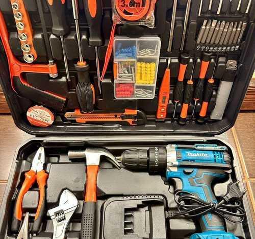 Шуруповерт makita 21V с набором инструментов