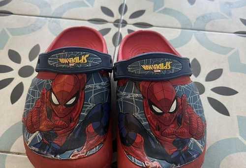 Сандали crocs c12 spider man мигающие