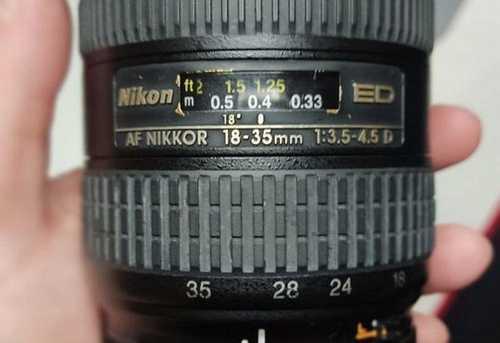 Объектив Nikon 18-35 3.5-4.5