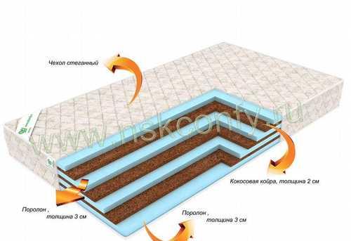 Матрас беспружинный жесткий 80*200*18 Зебра+