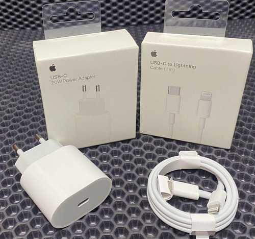 Полный комплект зарядки для iPhone 20W 1:1