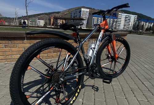 Горный велосипед с литыми Серо-оранжевый